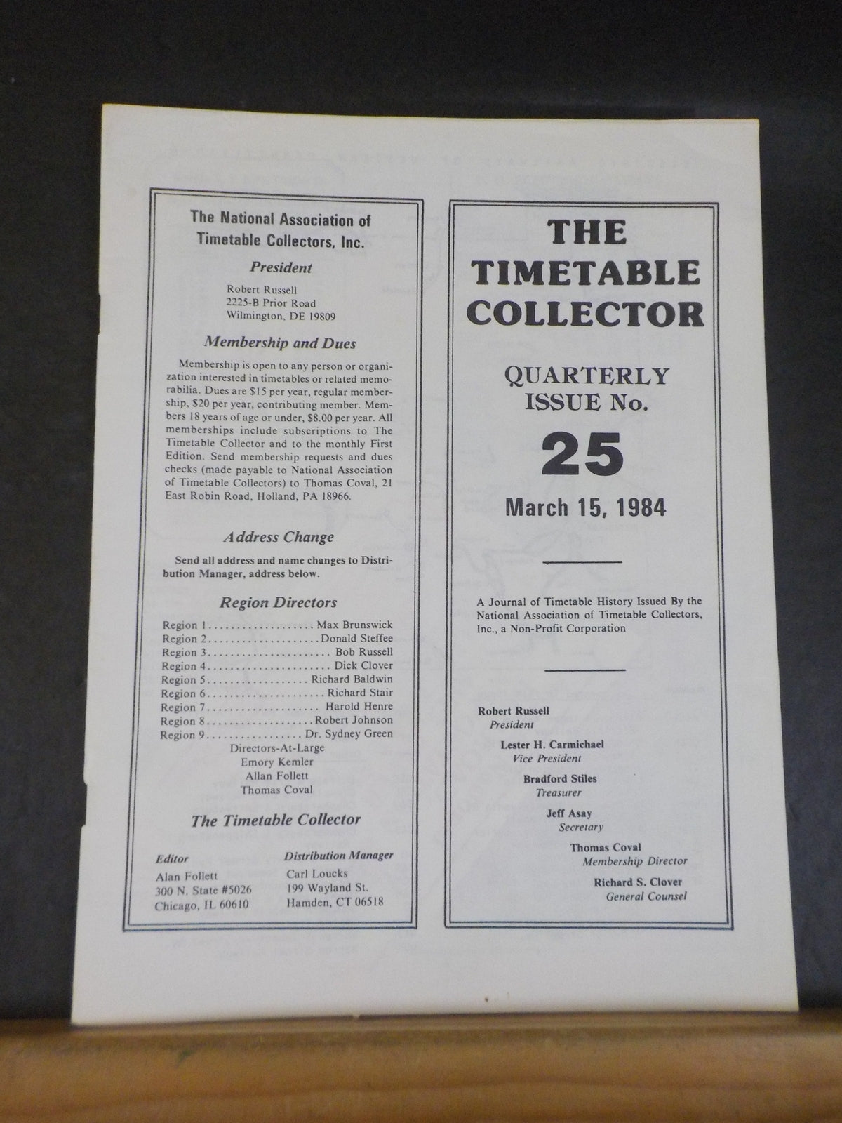 Timetable Collector #25 1984 March Electric Railways of Western Pennsy ...