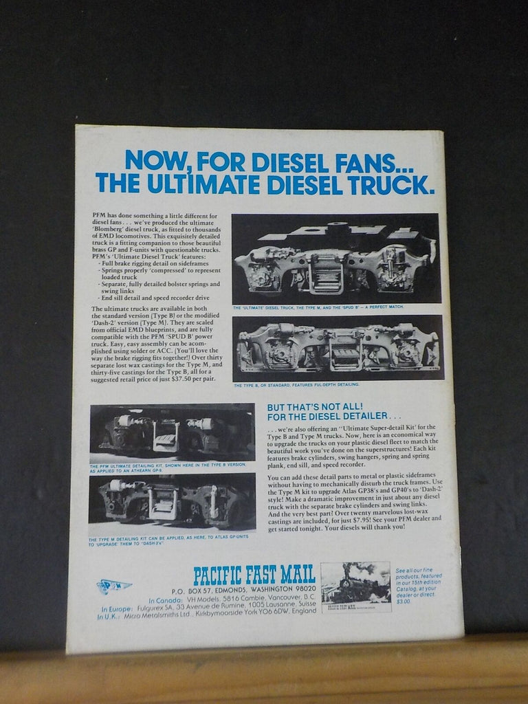 Model Railroader Magazine 1982 Serptember Santa Fe 10 pack fuel foiler ...