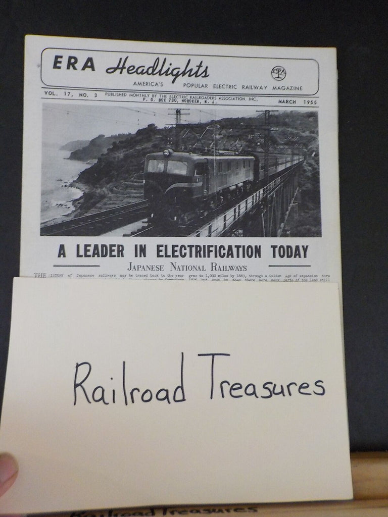 ERA Headlights 1955 March A Leader in Electrification Today Japanese N ...