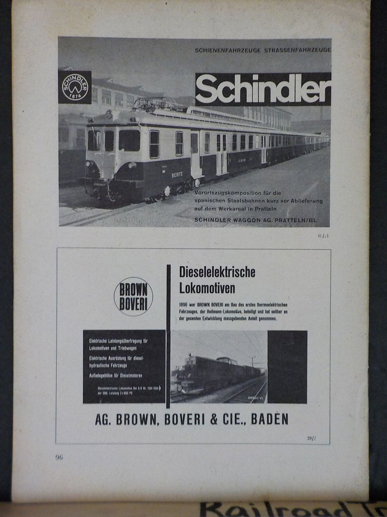 Eisenbahn Amateur 1958 3 Marz Abschied vom ertsen elektrischen Schweiz ...