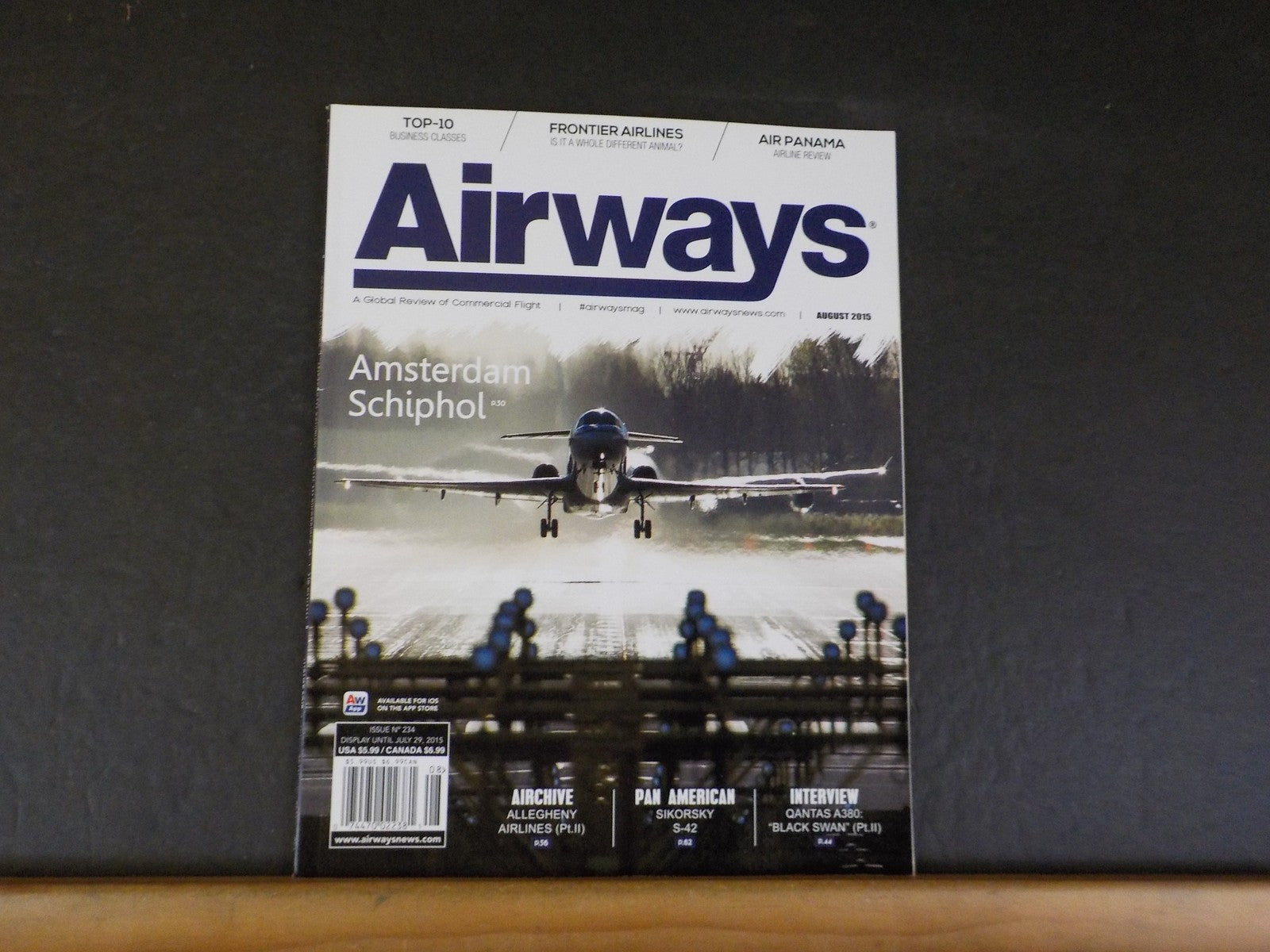 Airways Magazine 2015 August #234 Amsterdam Schiphol Sikorsky S-42 Pan ...