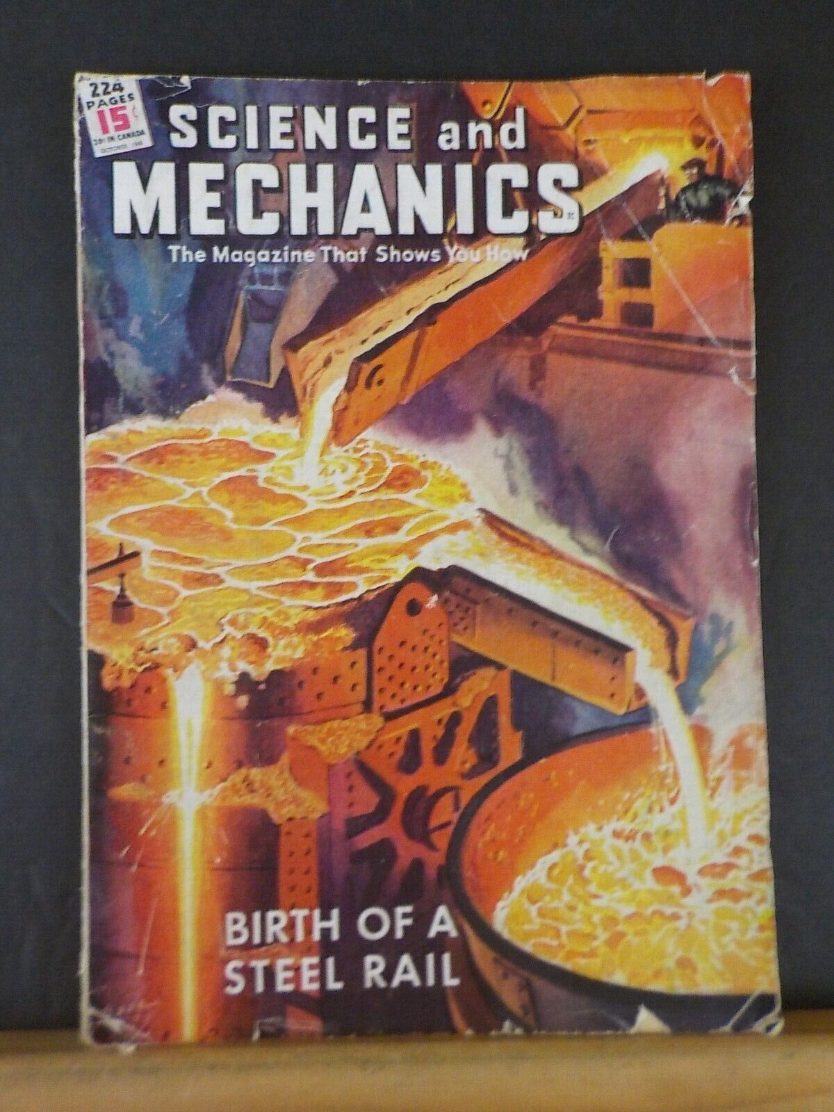 Science and Mechanics 1946 October #103 Birth of steel rail ...