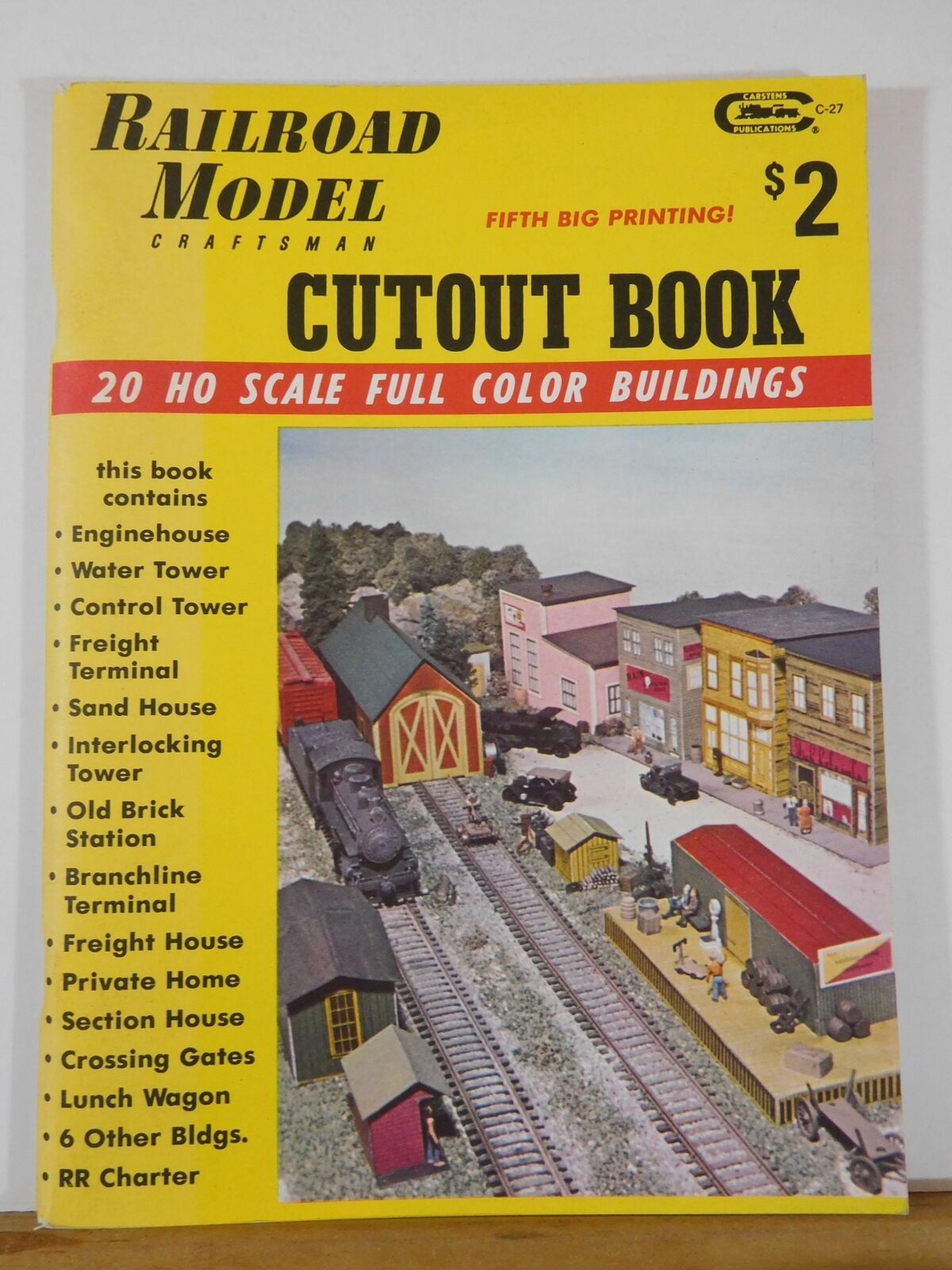 Railroad Model Craftsman Cutout Book 20 HO Scale full color buildings ...