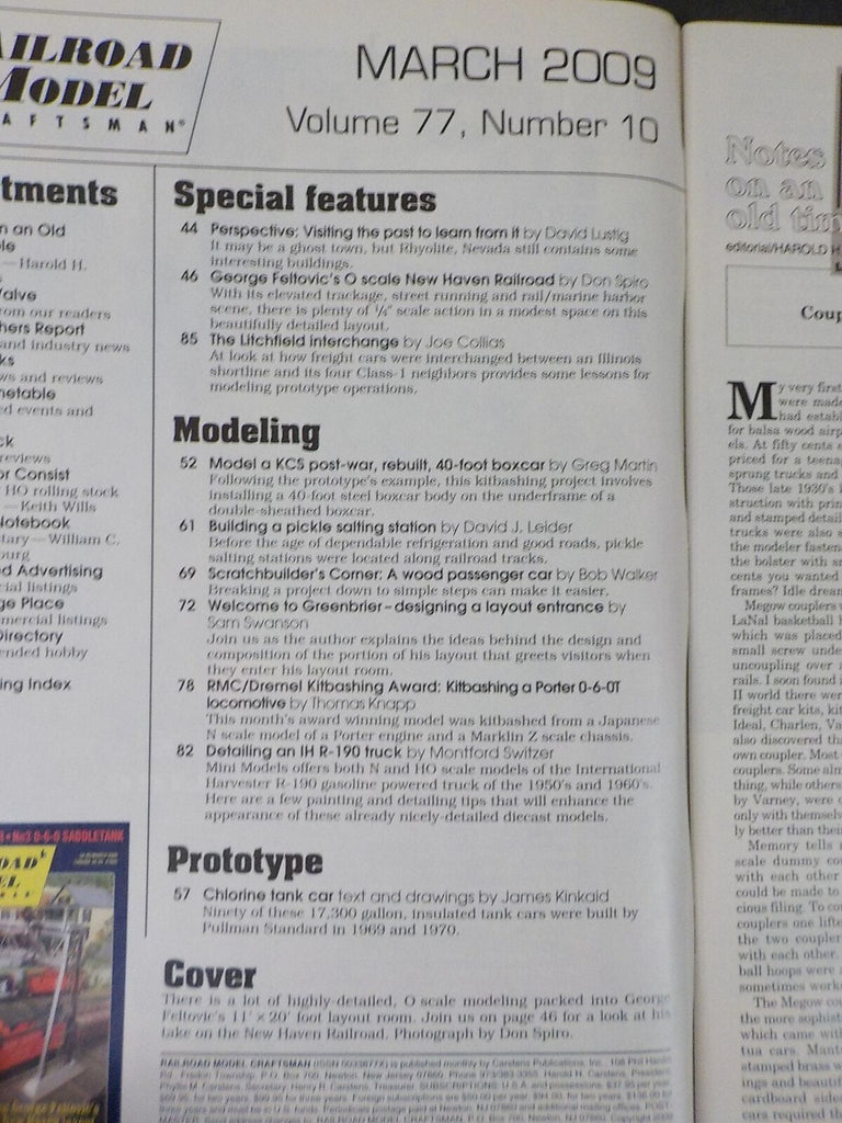 Railroad Model Craftsman Magazine 2009 March KCS boxcar Nn3 0-6-0 sadd ...