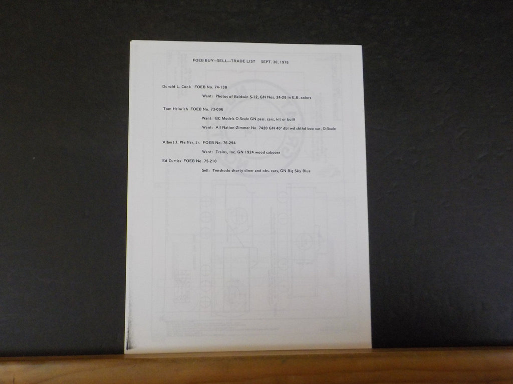 Great Northern Goat Reference Sheet #25 Steam Locomotive Stenciling Da ...