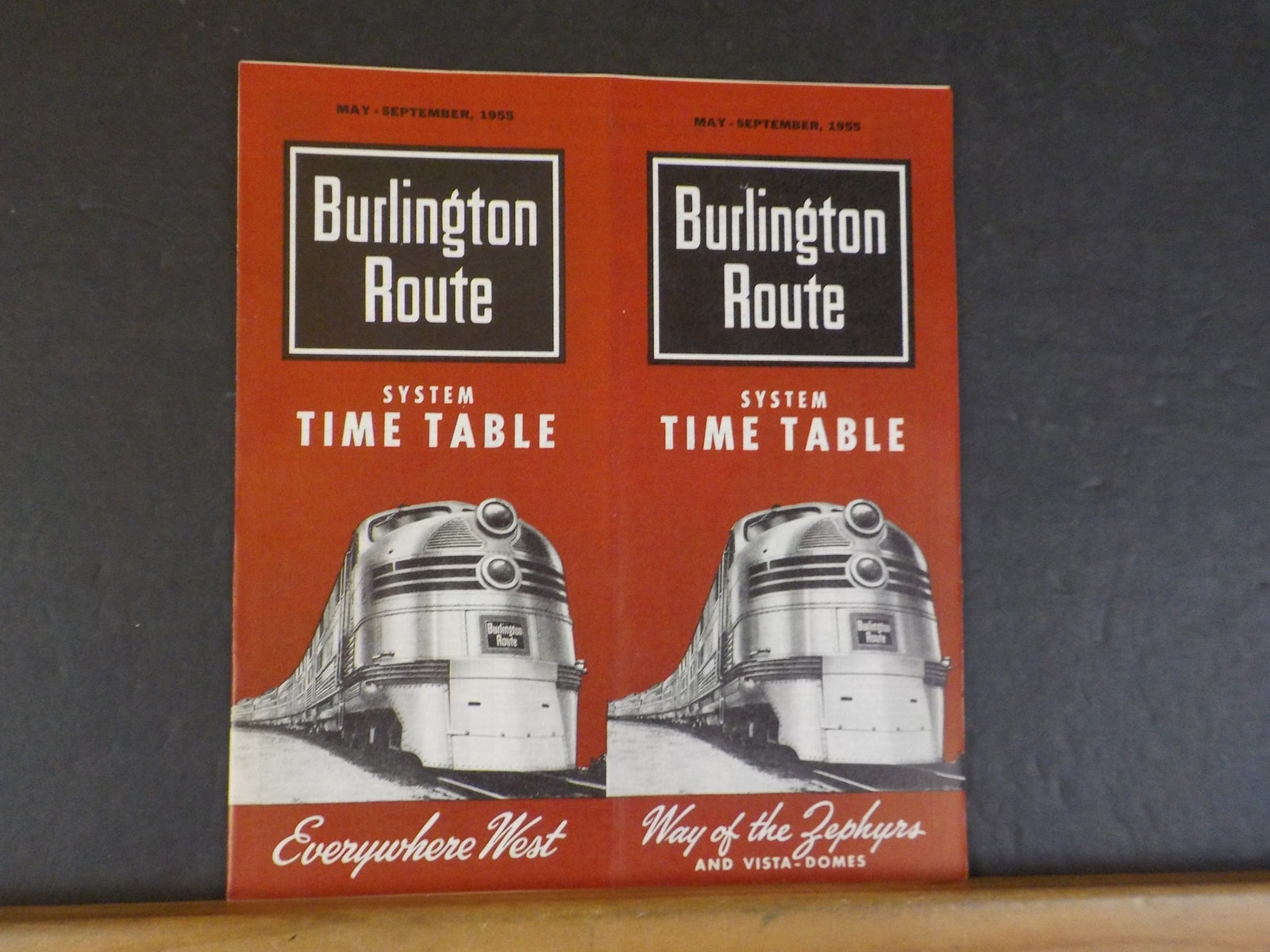 Burlington Route System Public Timetable 1955 May-September ...