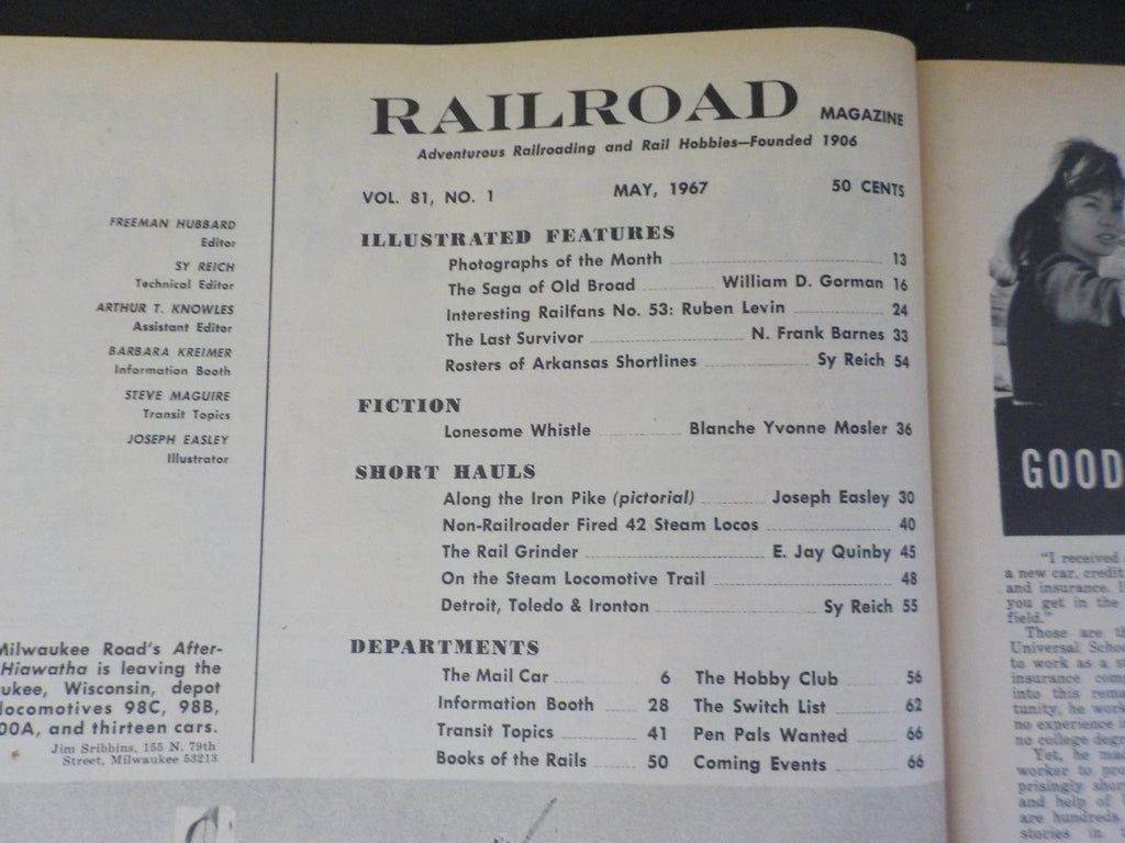 Railroad Magazine 1967 May Rosters of Arkansas Shortlines ...