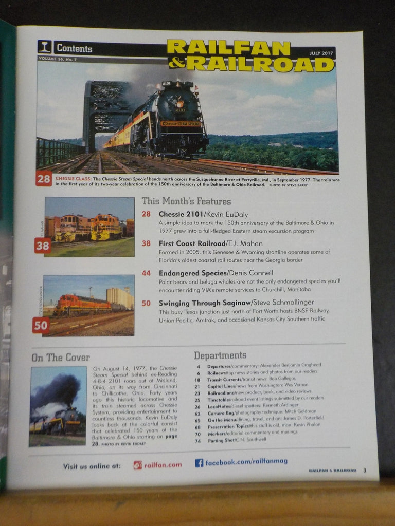 Railfan & Railroad Magazine 2017 July Chessie Steam Special ...