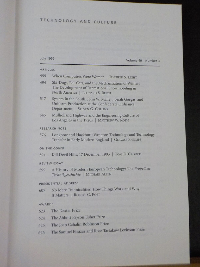 Technology and Culture 1999 July The Life of a Railroad Telegrapher ...