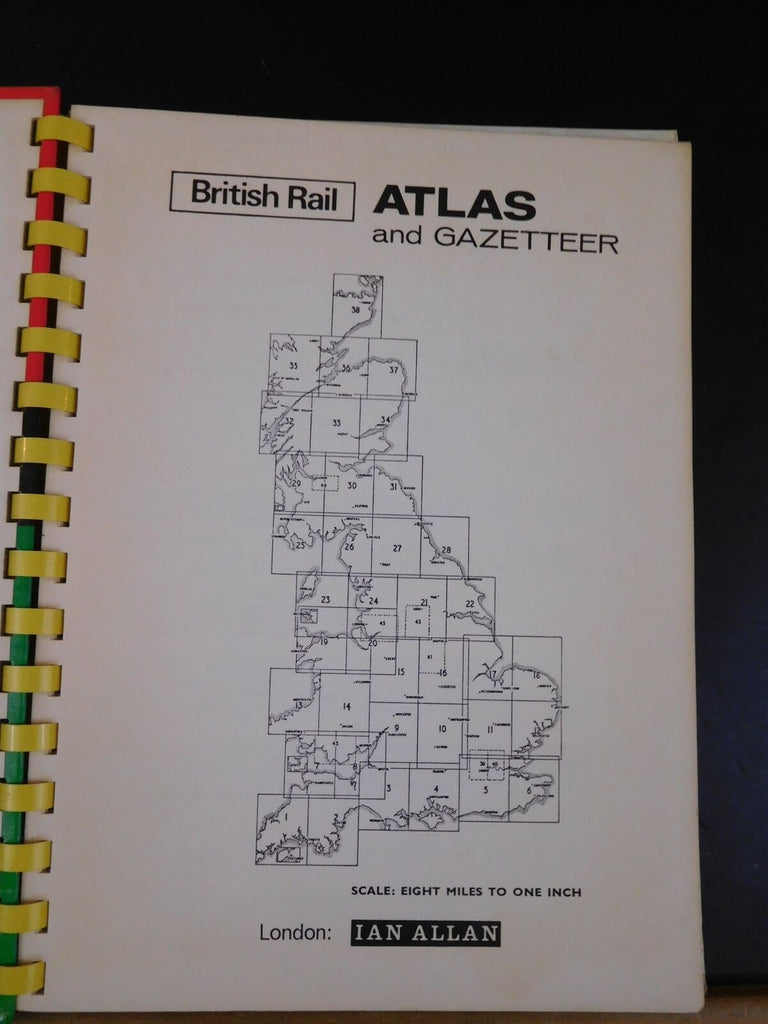 British Rail Regions Identified in Colour / Atlas and Gazetteer an Ian ...