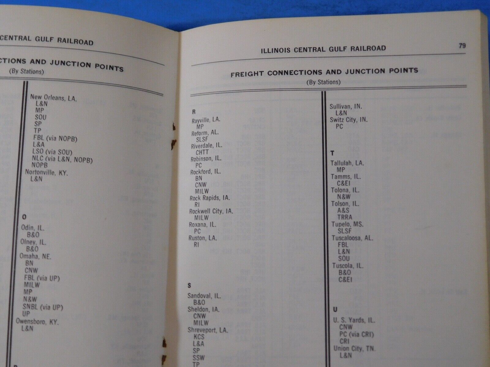 Illinois Central Gulf Railroad Stations Districts Freight Agencies Fre ...
