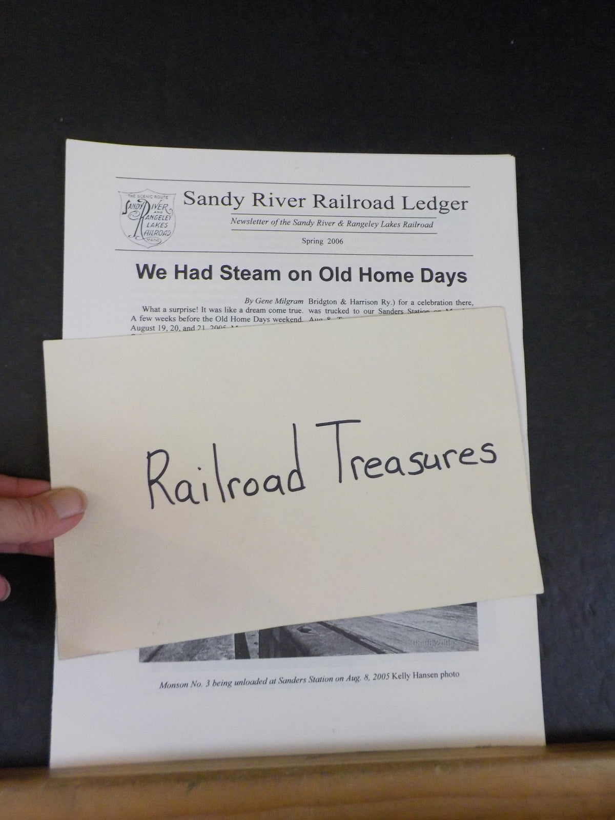 Sandy River Railroad Ledger 2006 Spring Sandy River & Rangeley Lakes R ...
