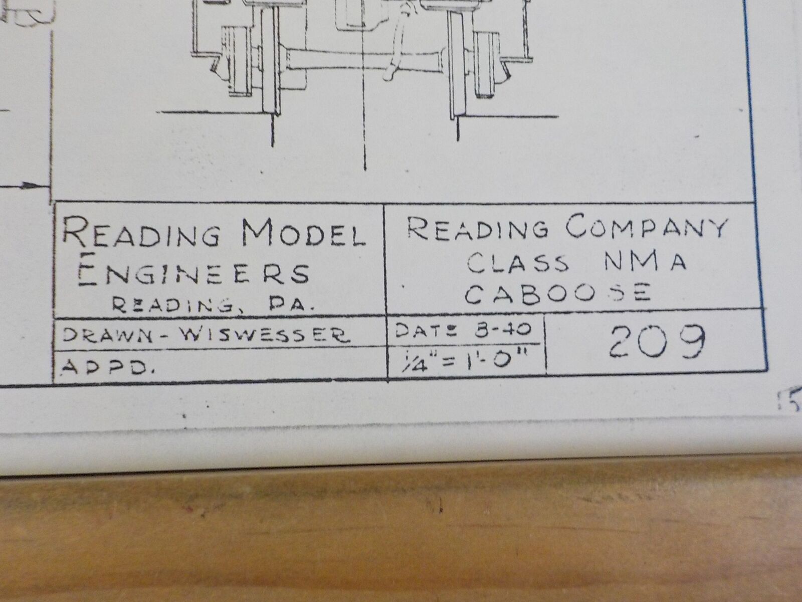 Blueprint Reading Class NMA Caboose #90258 Blueprint #209 ...