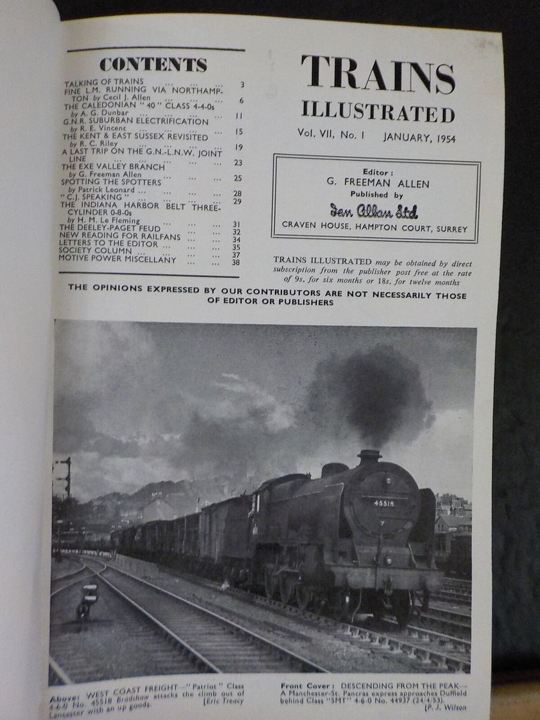 Trains Illustrated Magazine Bound Volume 7 1954 – RailroadTreasures