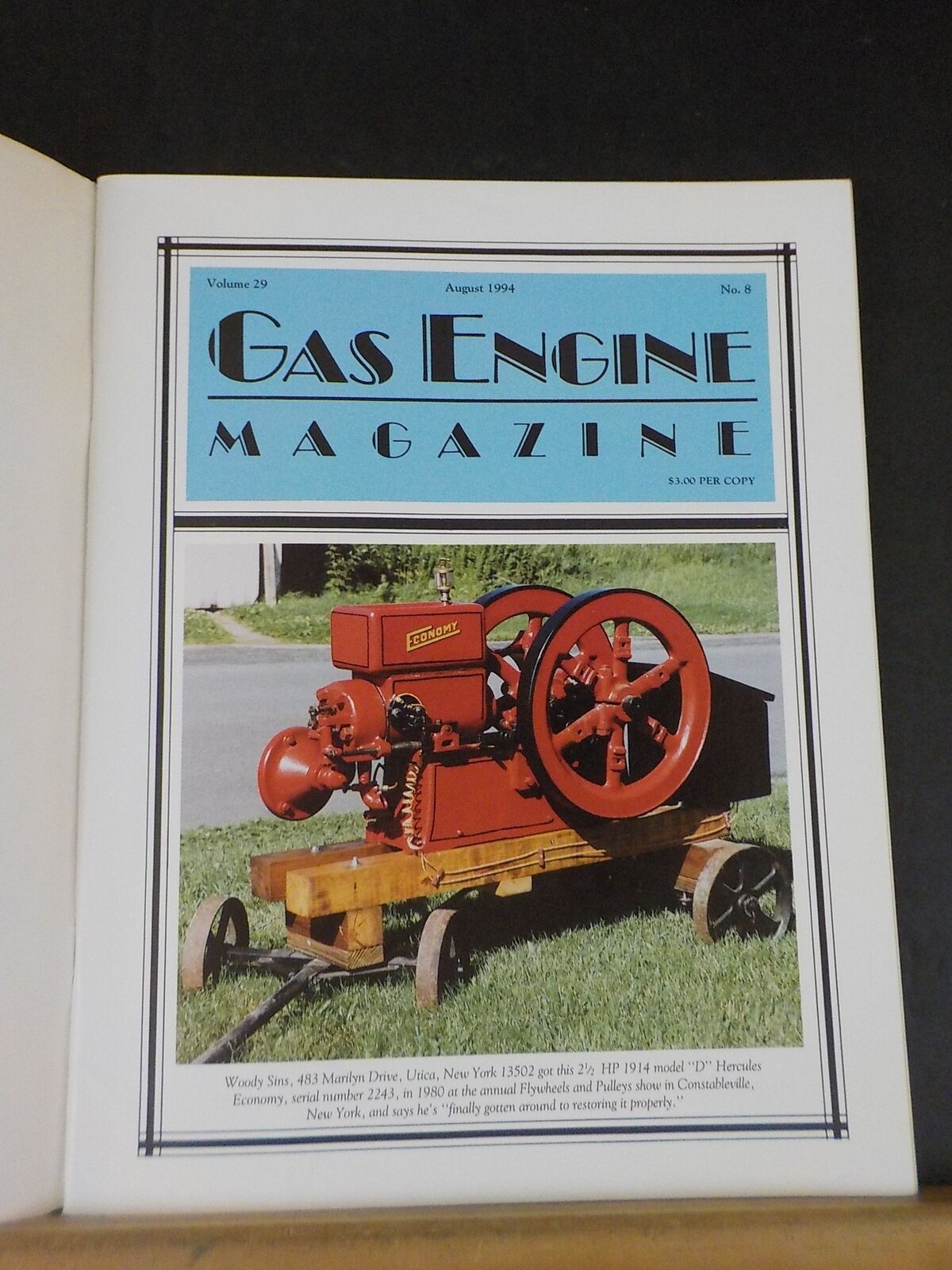 Gas Engine Magazine 1994 August Back Yard Bessemer 1946 VAC Case ...