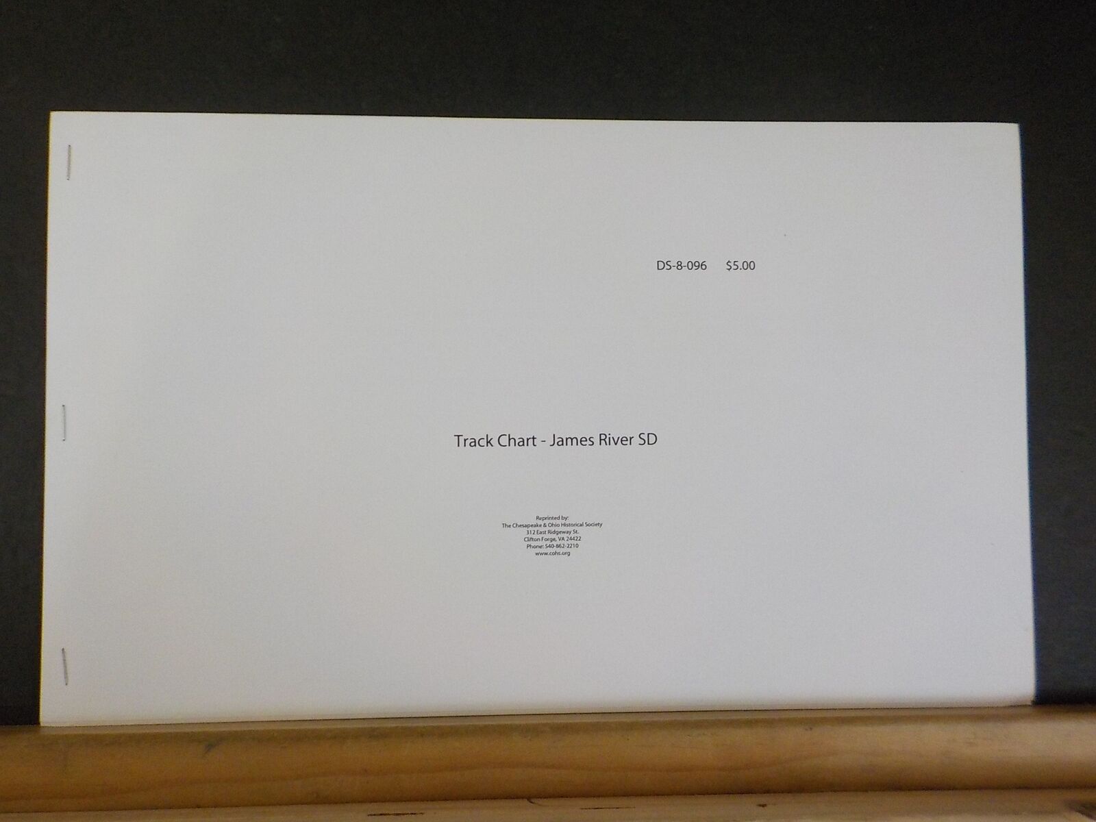 Track Chart James River SD Approx 14 X 8.5 inches – RailroadTreasures