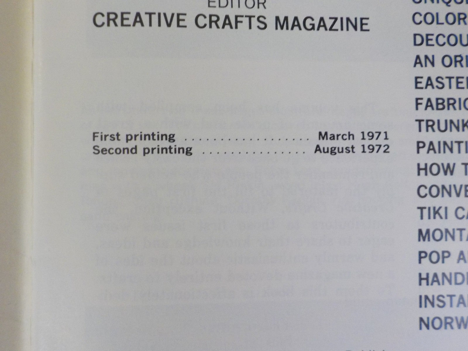 Creative Crafts Sampler The best crafts from our first 6 issues 1971 6 ...