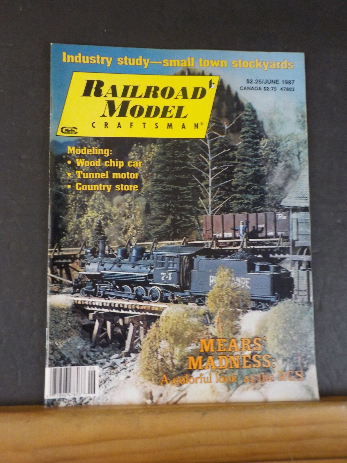 Railroad Model Craftsman Magazine 1987 June Wood chips Tunnel motor Co ...