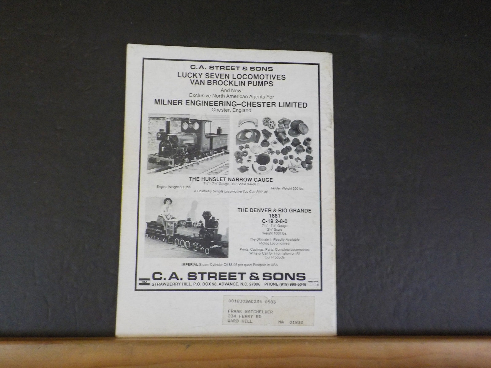 Live Steam Magazine 1983 January Stirling engine work Restoring steam ...