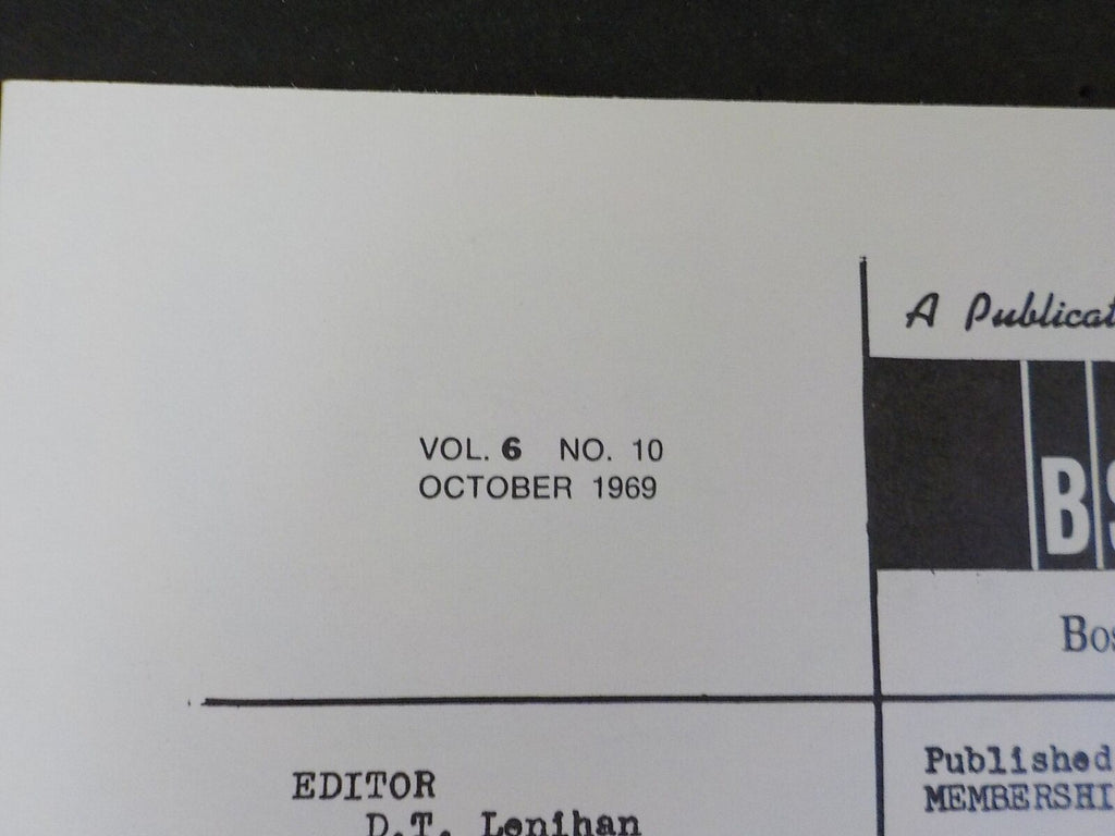 Rollsign Magazine of New England Transit News 1969 October Tragedy on ...