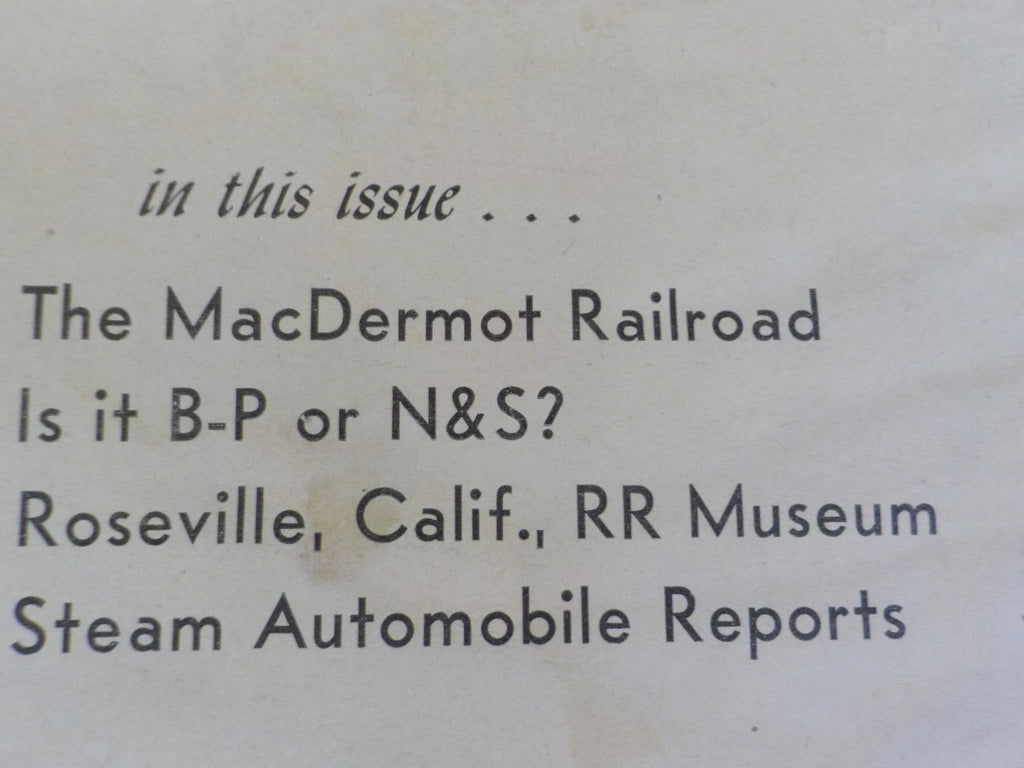 Steam Engines 1960 May Vol 3 No 9 The MacDermot Railroad ...