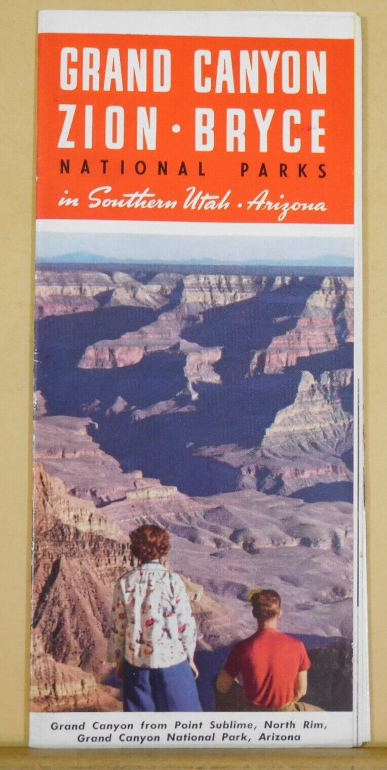 Grand Canyon Zion Bryce National Parks Brochure 1941 Southern Utah & A ...