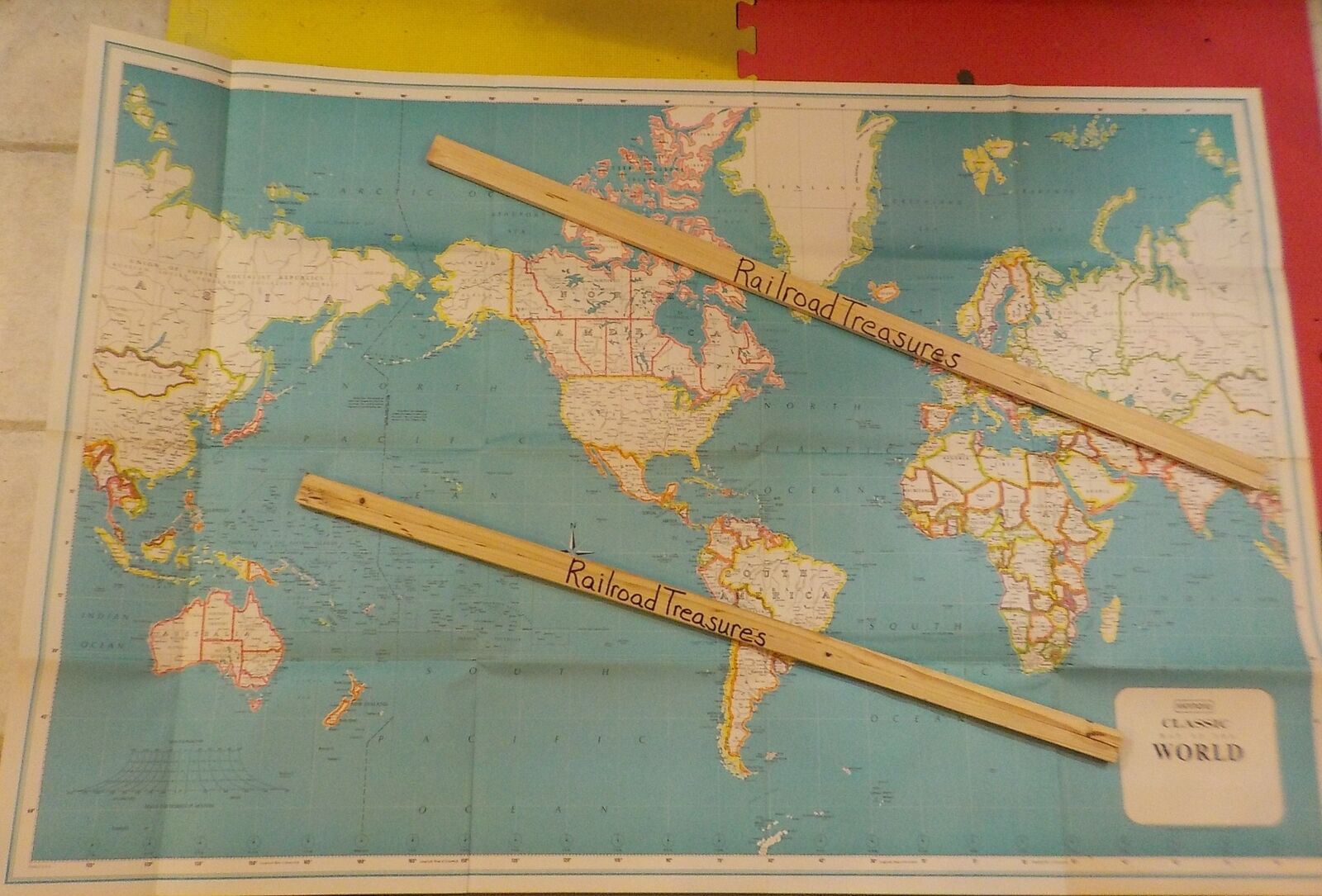 Map Hammond Classic Map of the World – RailroadTreasures