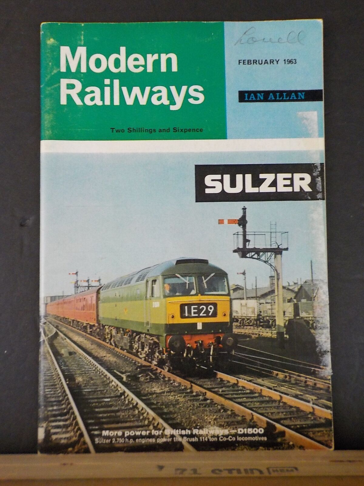 Modern Railways 1963 February Hawker-Siddeley 2,750 H.P. Type 4 Diesel ...
