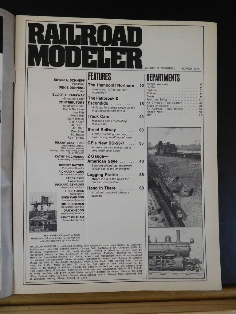 Railroad Modeler 1979 March Vol 9 #3 Overhead catenary Trolley modelin ...