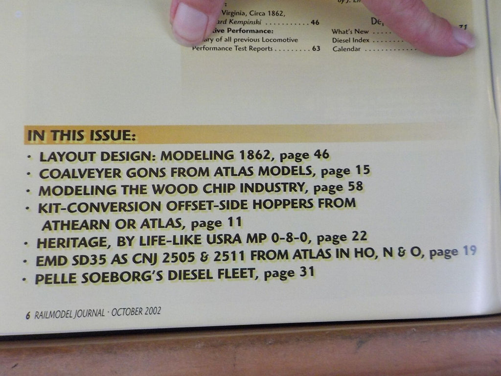 Railmodel Journal 2002 October Layout Design Modeling 1862 ...