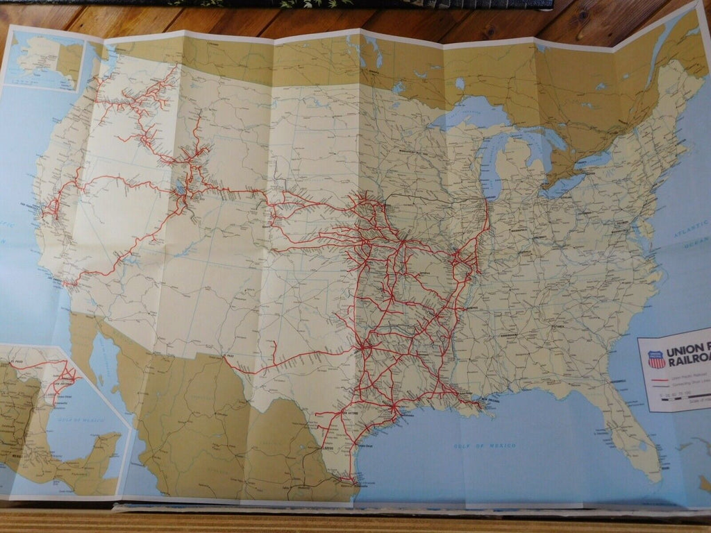 Map Union Pacific Railroad 1988 20x32 – RailroadTreasures