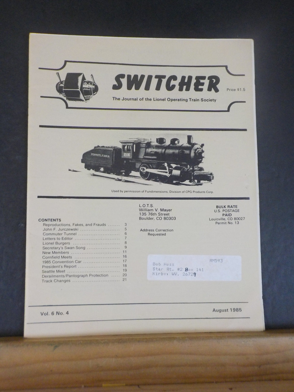 Switcher L.O.T.S. Vol 6 #4 Reproductions, Fakes, and Frauds Commuter T ...