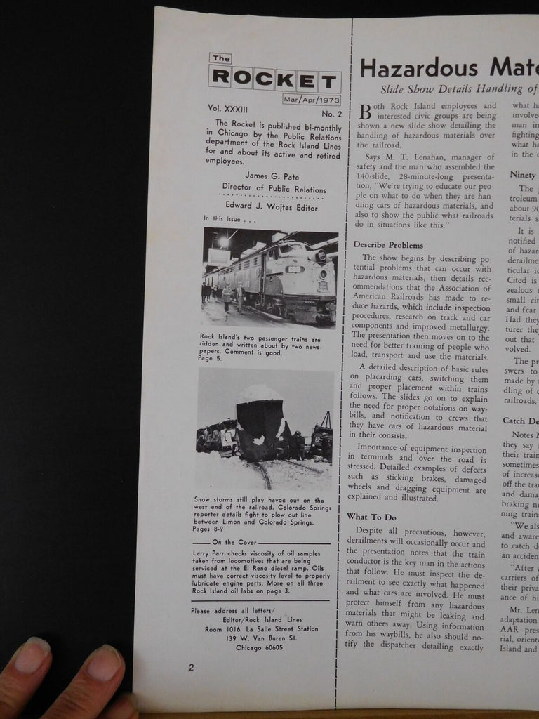 Rocket, The 1973 March April Vol. XXXIII No.2 Rocket Island Employee M ...