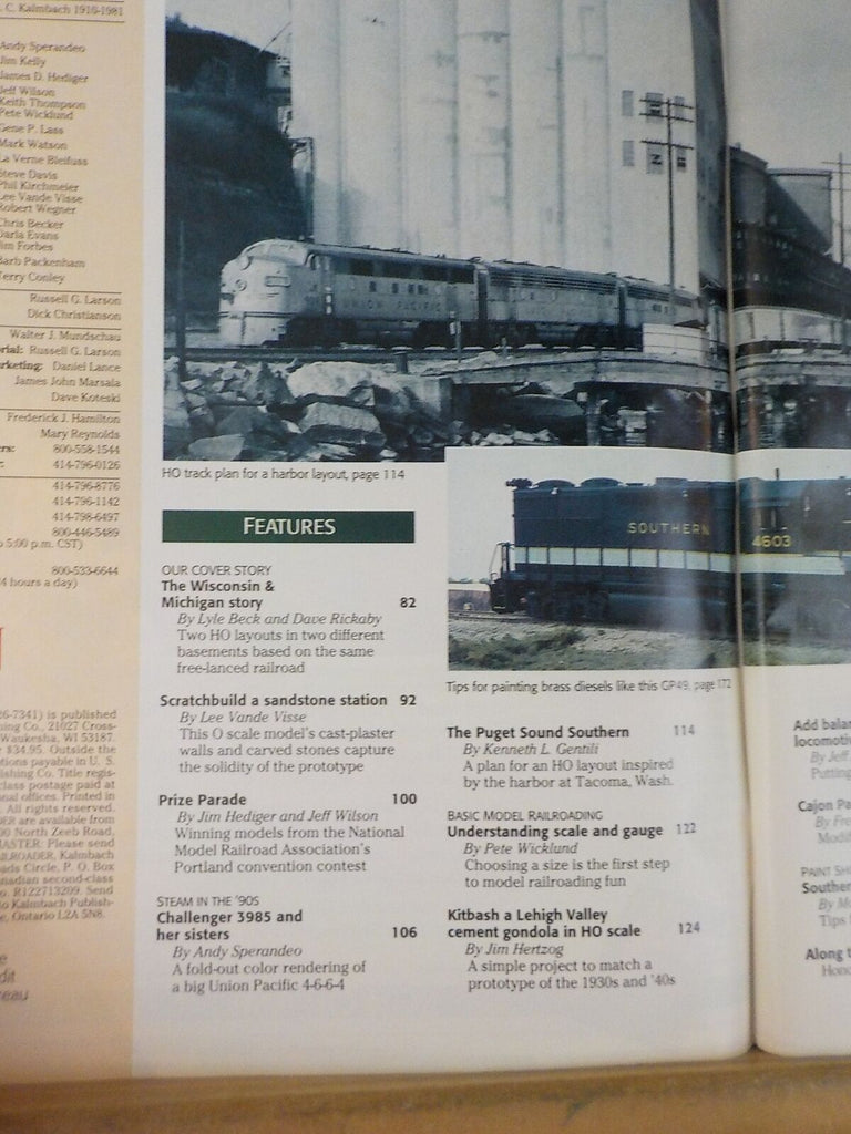 Model Railroader Magazine 1995 January HO port terminal track plan Cem ...
