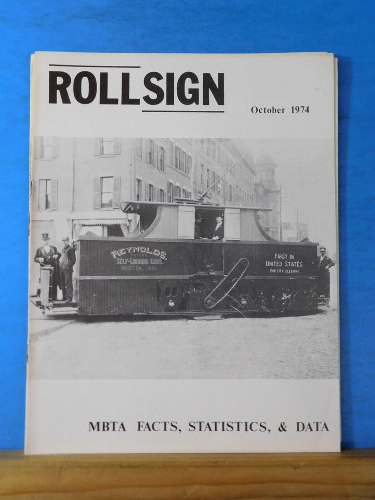 Rollsign Magazine of New England Transit News 1974 Oct MBTA Facts, Sta ...