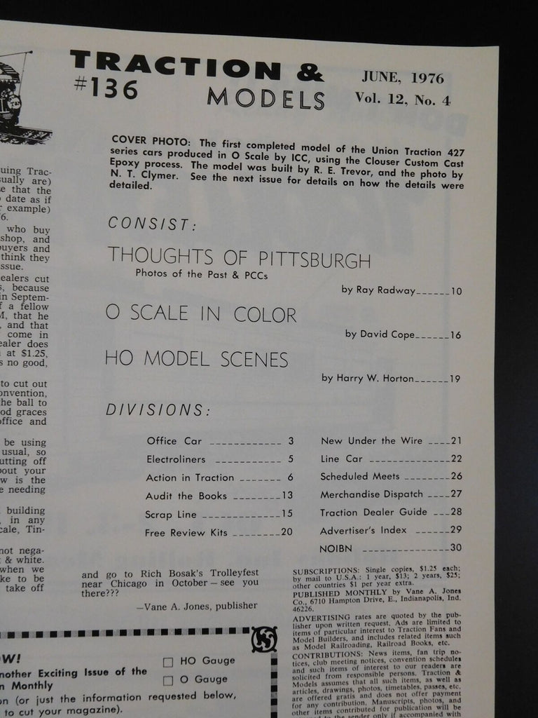 Traction & Models #136 1976 June Pittsburgh Photos of the Past & PCC H ...