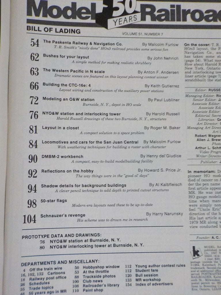 Model Railroader Magazine 1984 July Model this interlocking tower & st ...