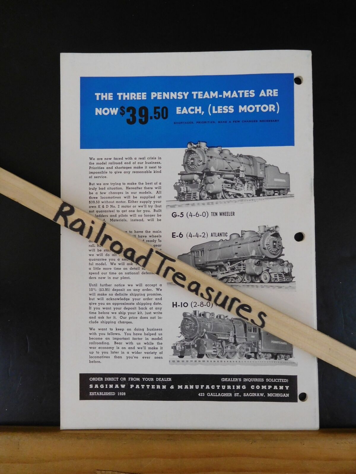 Model Railroader Magazine 1941 October Rivets to scale Two rail train ...