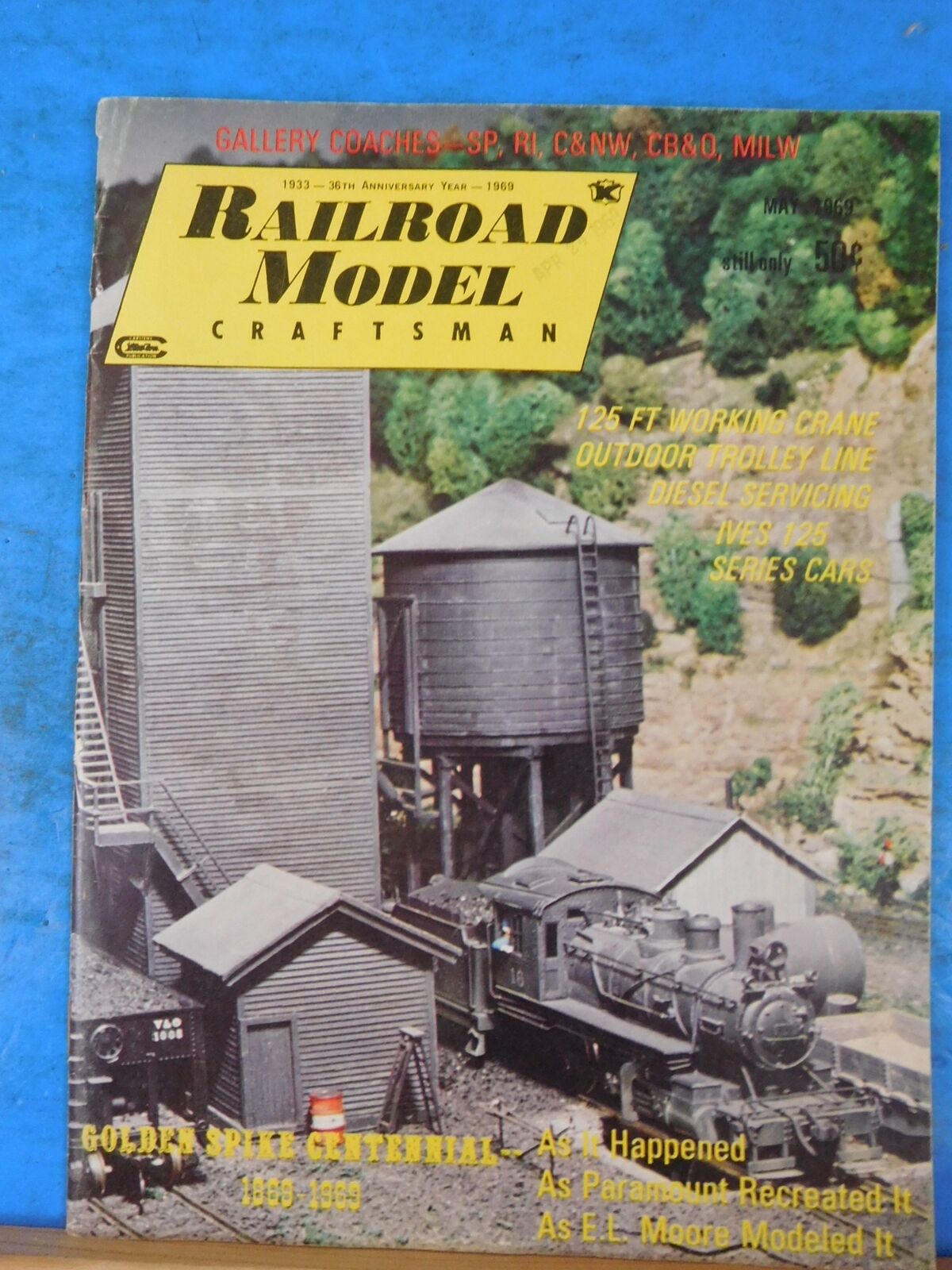 Railroad Model Craftsman Magazine 1969 May RMC 125 ft working crane Ou ...