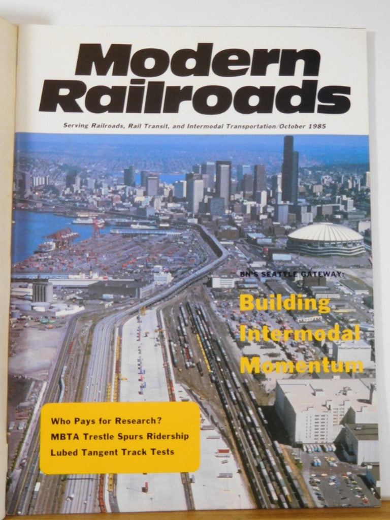 Modern Railroads 1985 October MBTA rebuilt trestle Station Conrail Int ...