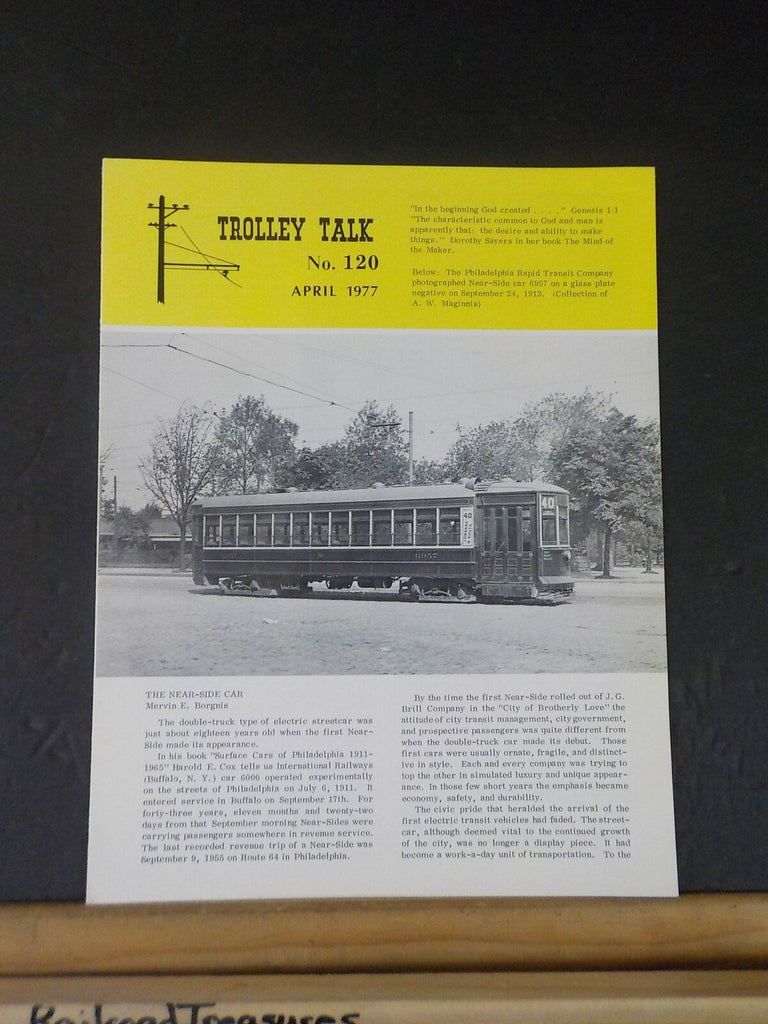 Trolley Talk #120 1977 April The near-side car British Columbia Electr ...