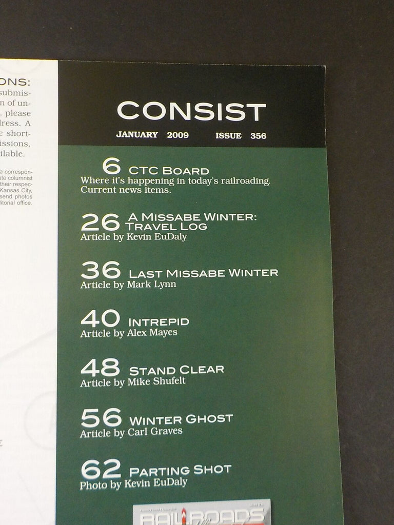 Railroads Illustrated #356 January 2009 Missabe winter Maine Eastern p ...