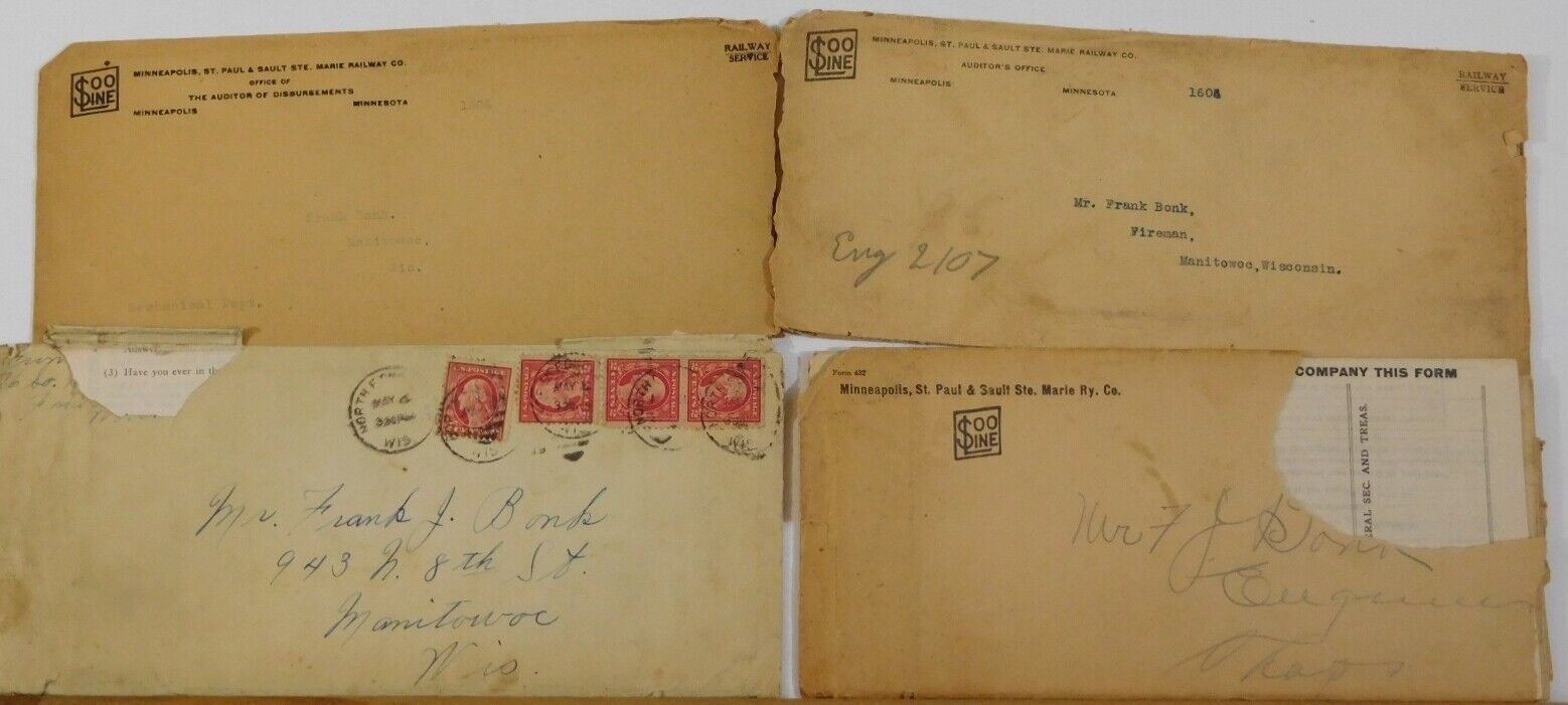 SOO Line Railroad Lot of Documents and Letters Circa 1920 ...