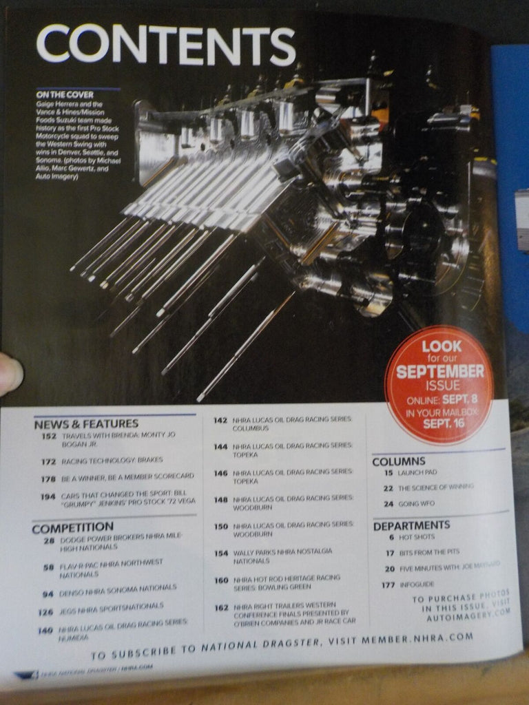 National Dragster Magazine 2023 August Sweep Success NHRA ...