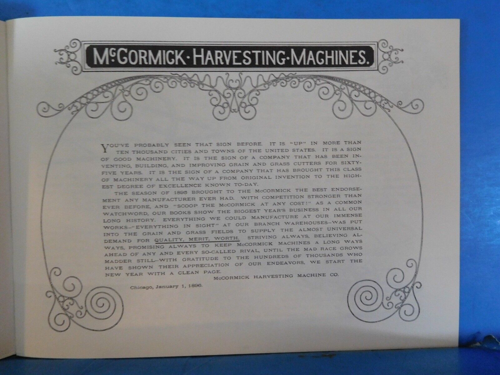 McCormick Triumphant Harvesting machines 1831-1896 reprint ...