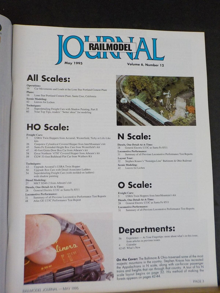 Railmodel Journal 1995 May B&O Layout Tour Box car ladders ...