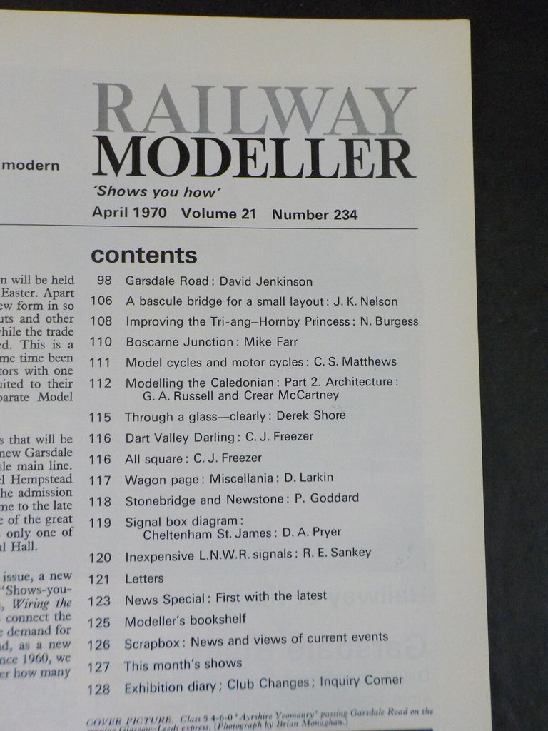 Railway Modeller 1970 April V21 # 234 Wiring the Layout booklet includ ...