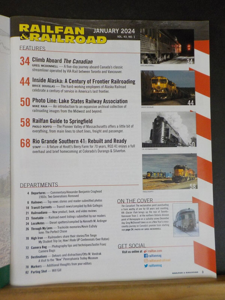 Railfan & Railroad Magazine 2024 January Climb Aboard The Canadian ...