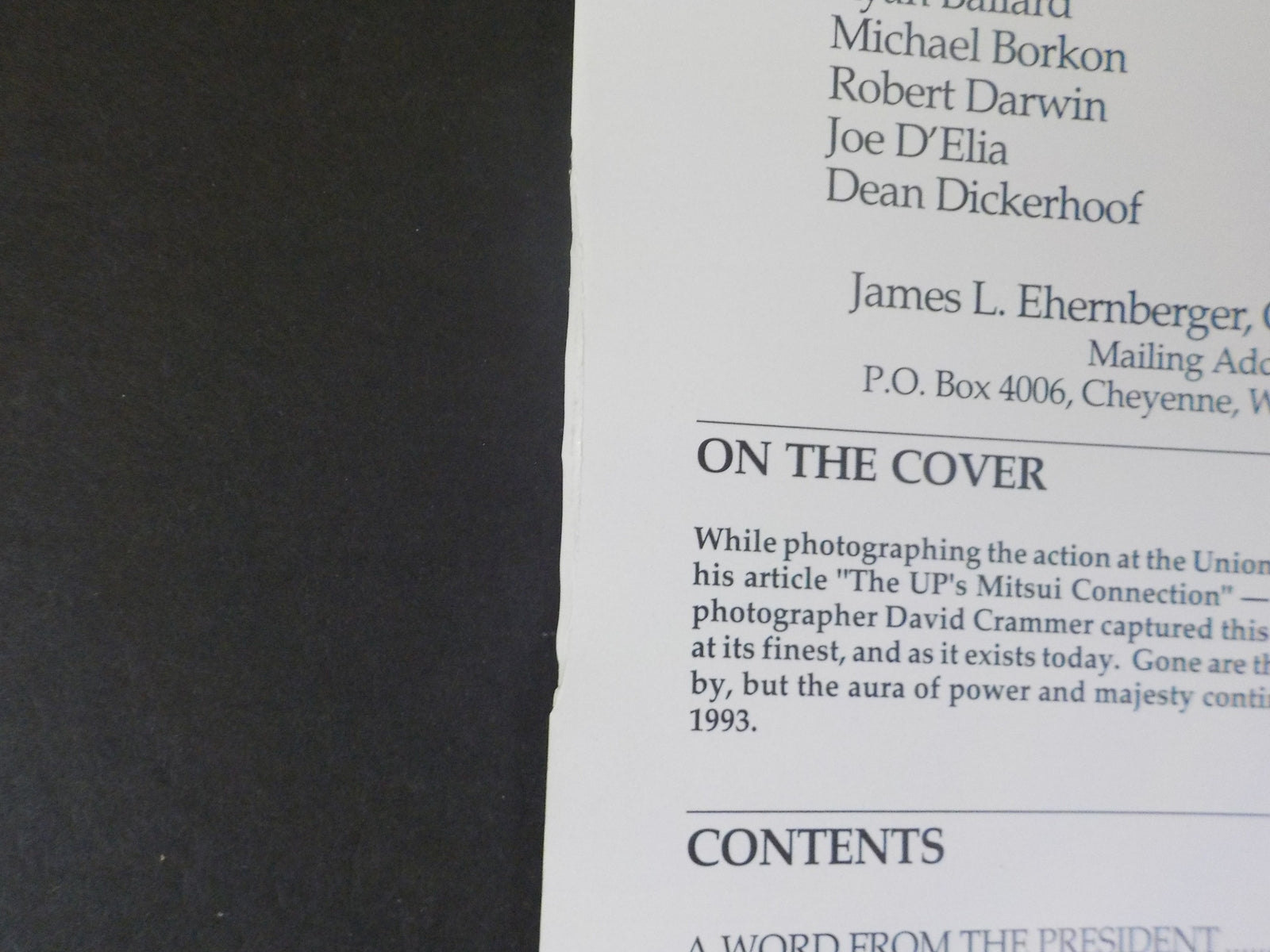 UP The Streamliner Volume 9 #2 Union Pacific Historical Society Mitsui ...