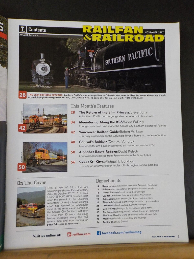 Railfan & Railroad Magazine 2017 November Vancouver WA railfan Guide K ...
